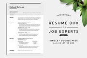 Resume Box for Job Experts Vol.2, a Resume Template by SNIPESCIENTIST