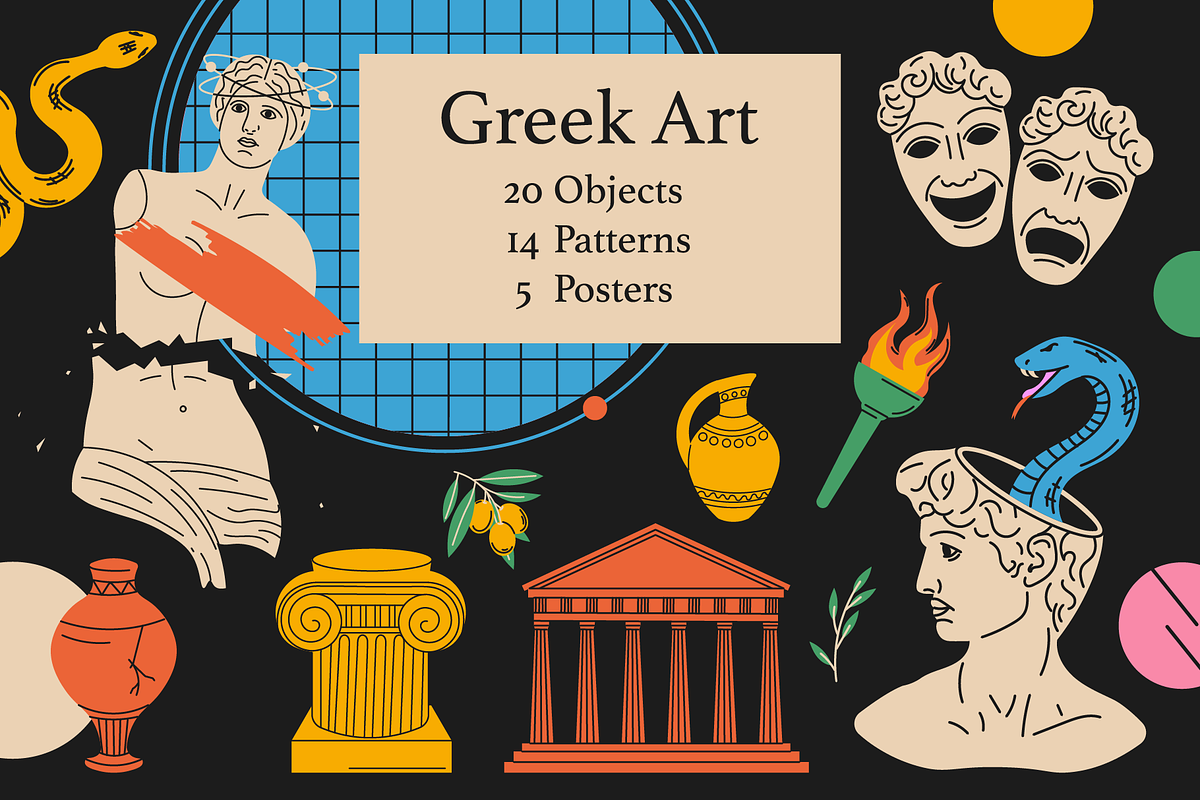 Ancient Greece - posters, patterns, a Graphic by My_CreativeStudio
