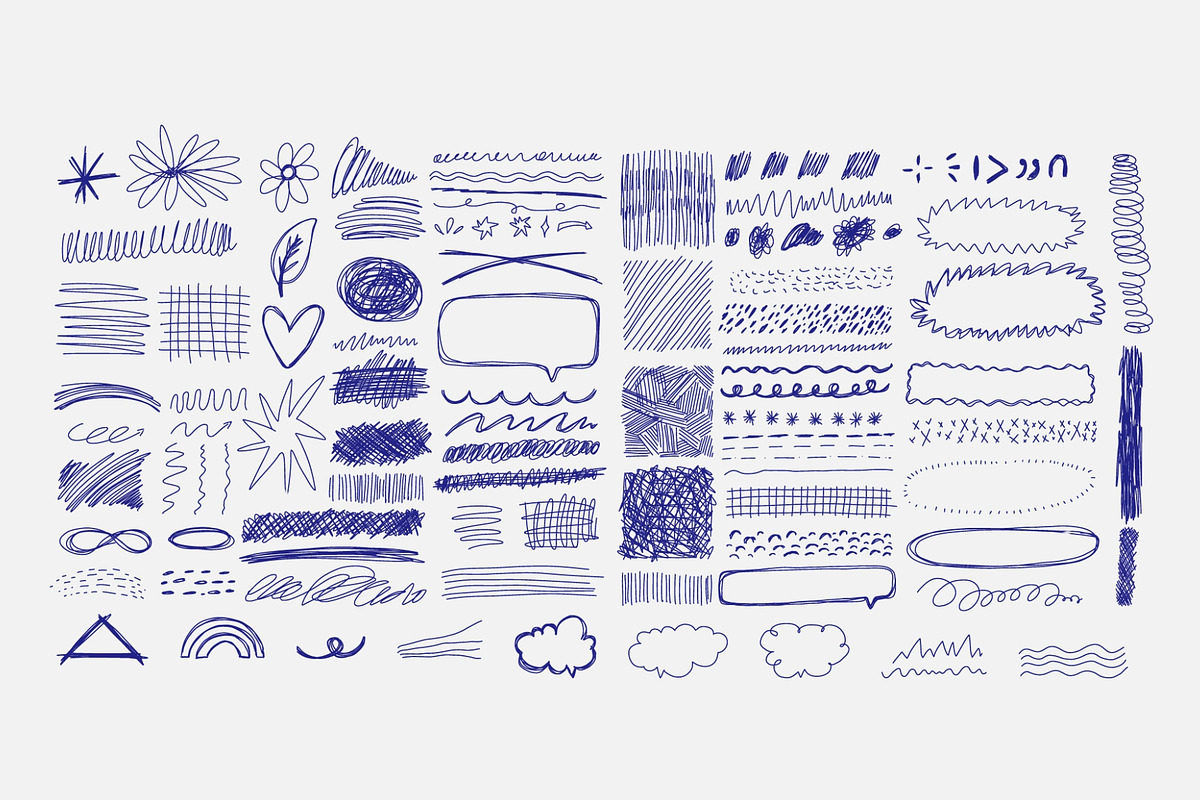 Modern pen scribble bundle, an Object Graphic by Kristina Chistiakova