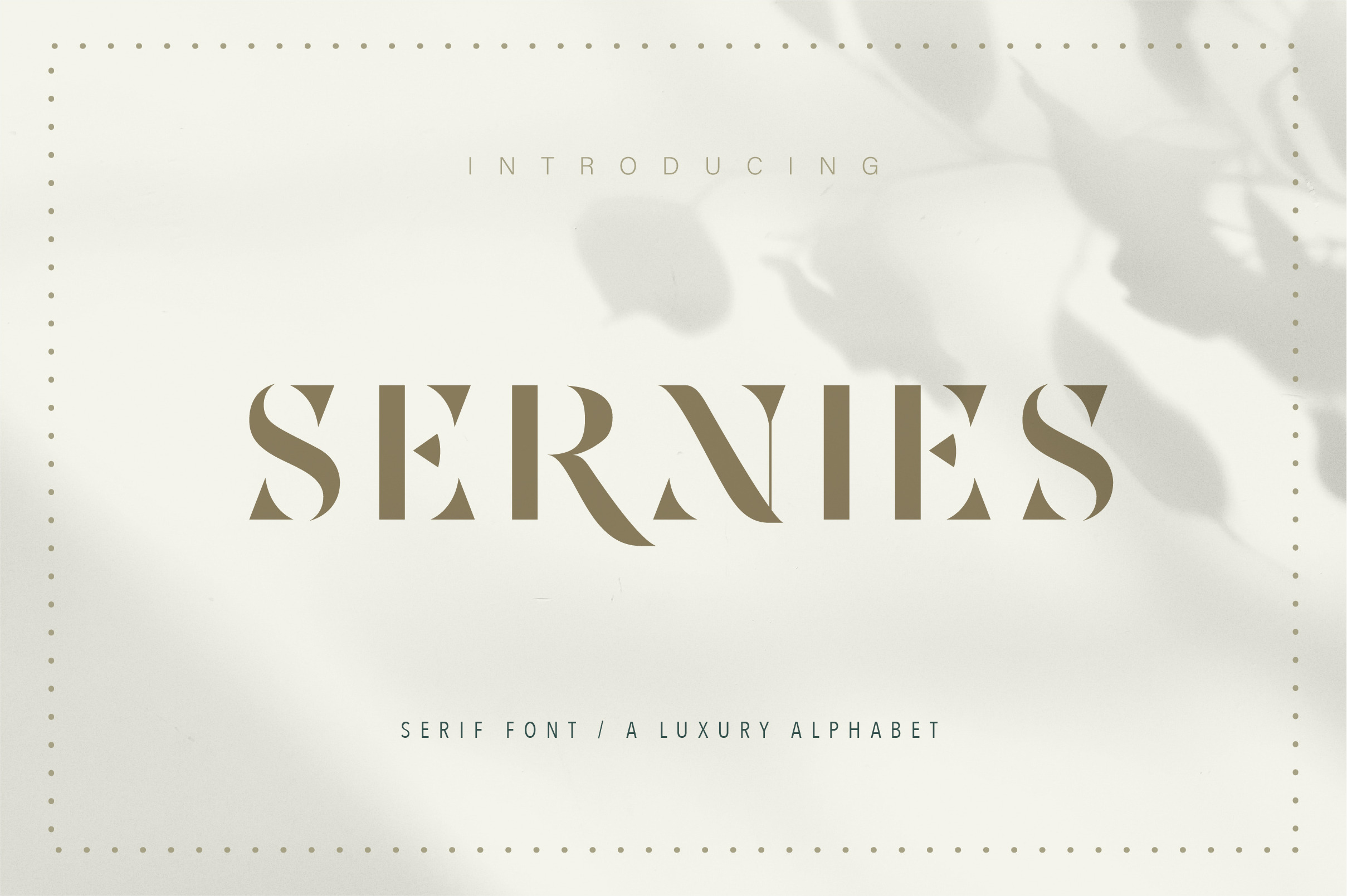 SERNIEs, a Serif Font by geengraphy
