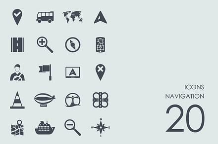 81 navigation icons | Icons ~ Creative Market