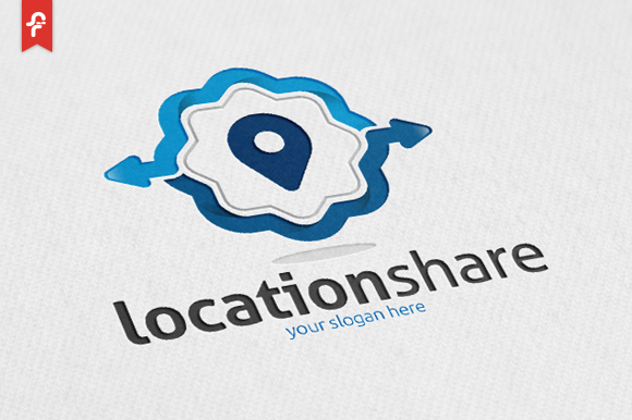 Location Share Logo, a Branding & Logo Template by ft.studio