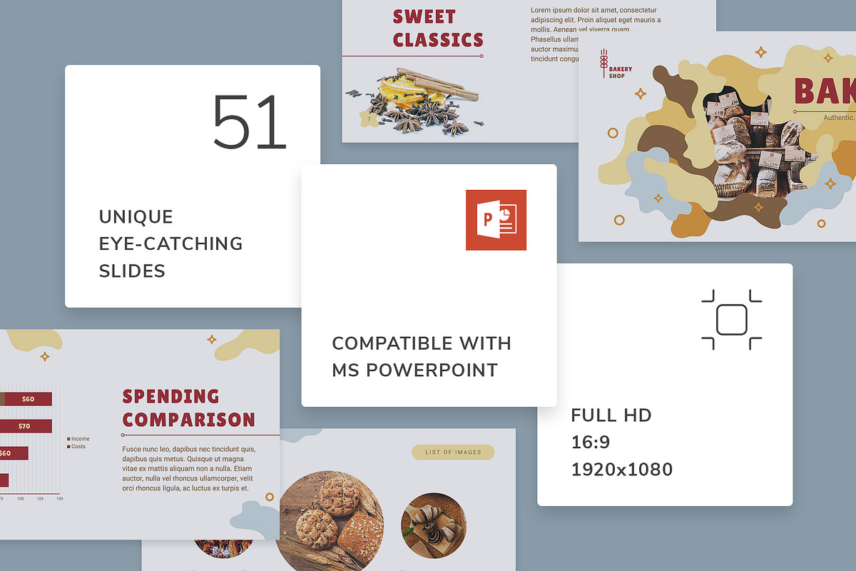Presentation Bakery, a Presentation Template by TemplatesNow!