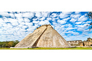 Pyramid of the magician at uxmal in containing mexico, uxmal, and ...
