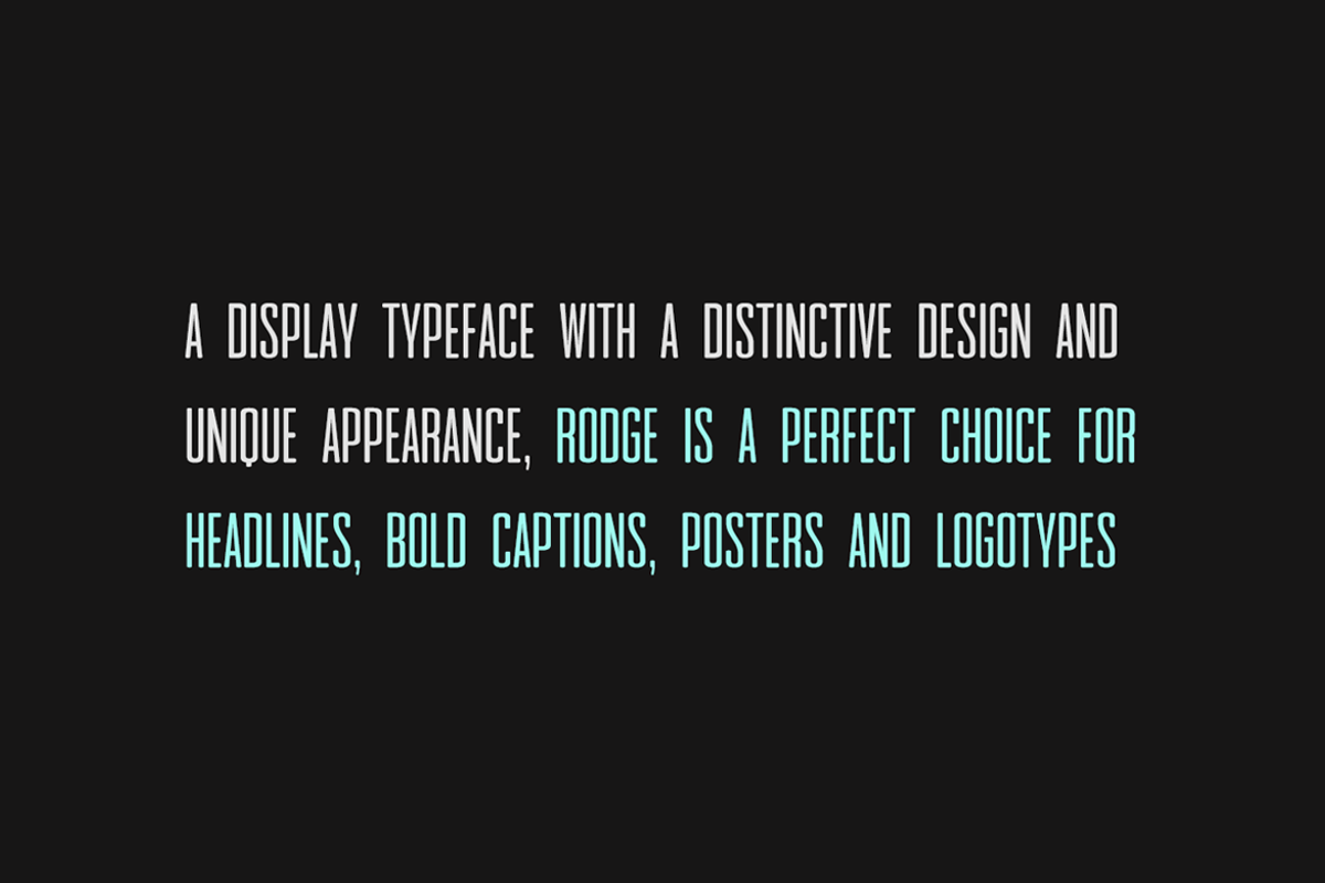 RODGE - Unique Display Headline Font, a Sans Serif Font by Designova®