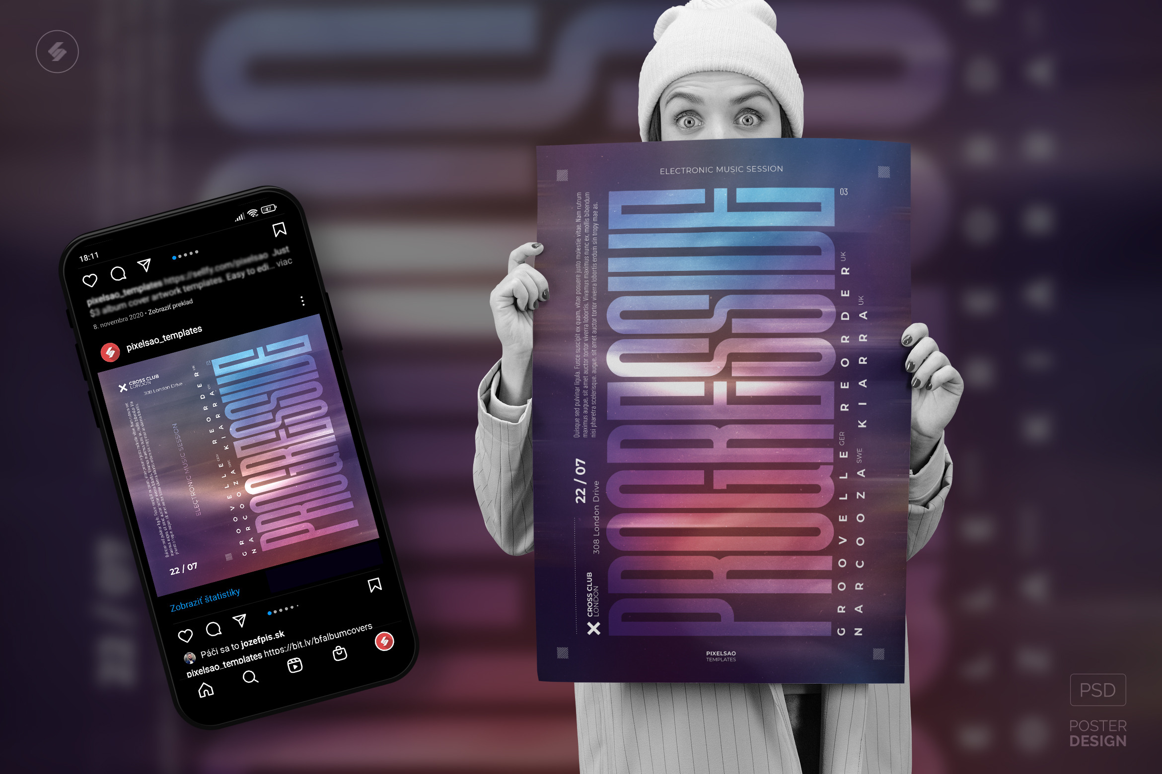 Progressive House Party Flyer Template