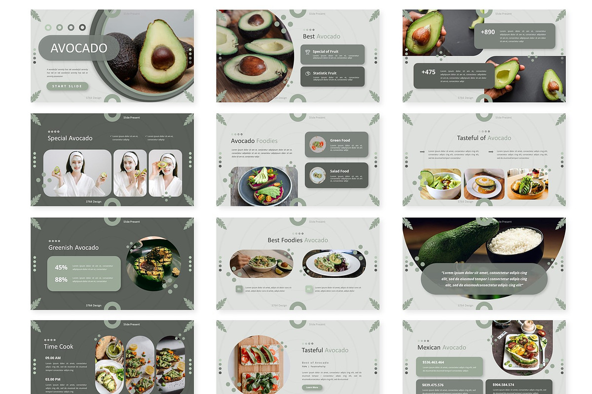 Avocado - Powerpoint Template, a Presentation Template by AQR Studio ...