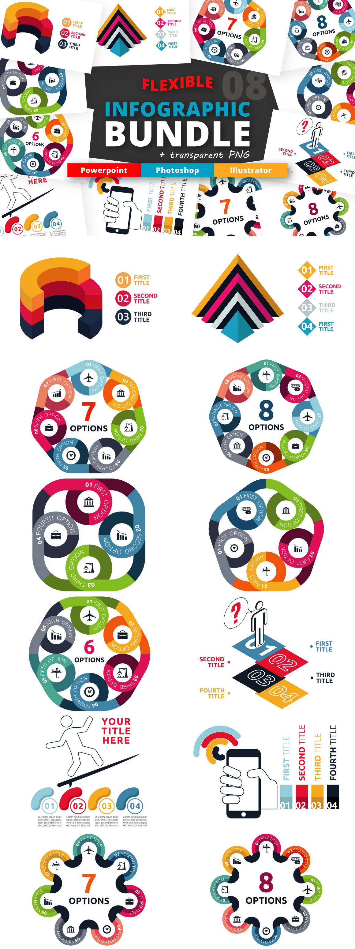 Flexible Infographic Bundle (vol.8), a Presentation Template by ...