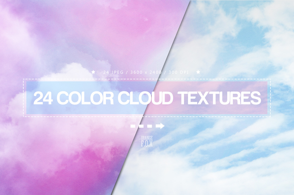 24 Color Cloud Textures, a Texture Graphic by Orange Fox