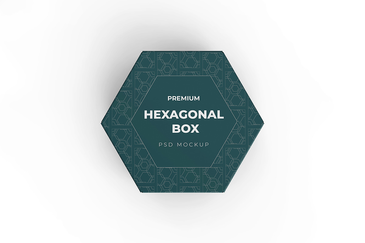 Hexagonal Paper Box Packaging Mockup, a Packaging Mockup by Ram Studio