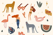 Vacay Bundle, an Animal Illustration by Annie Konst