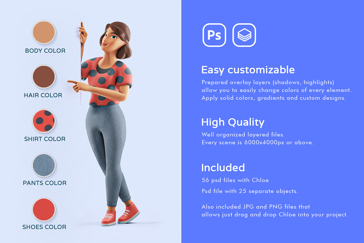 THIS IS CHLOE | 3d character set, a Work Illustration by As Good As ...
