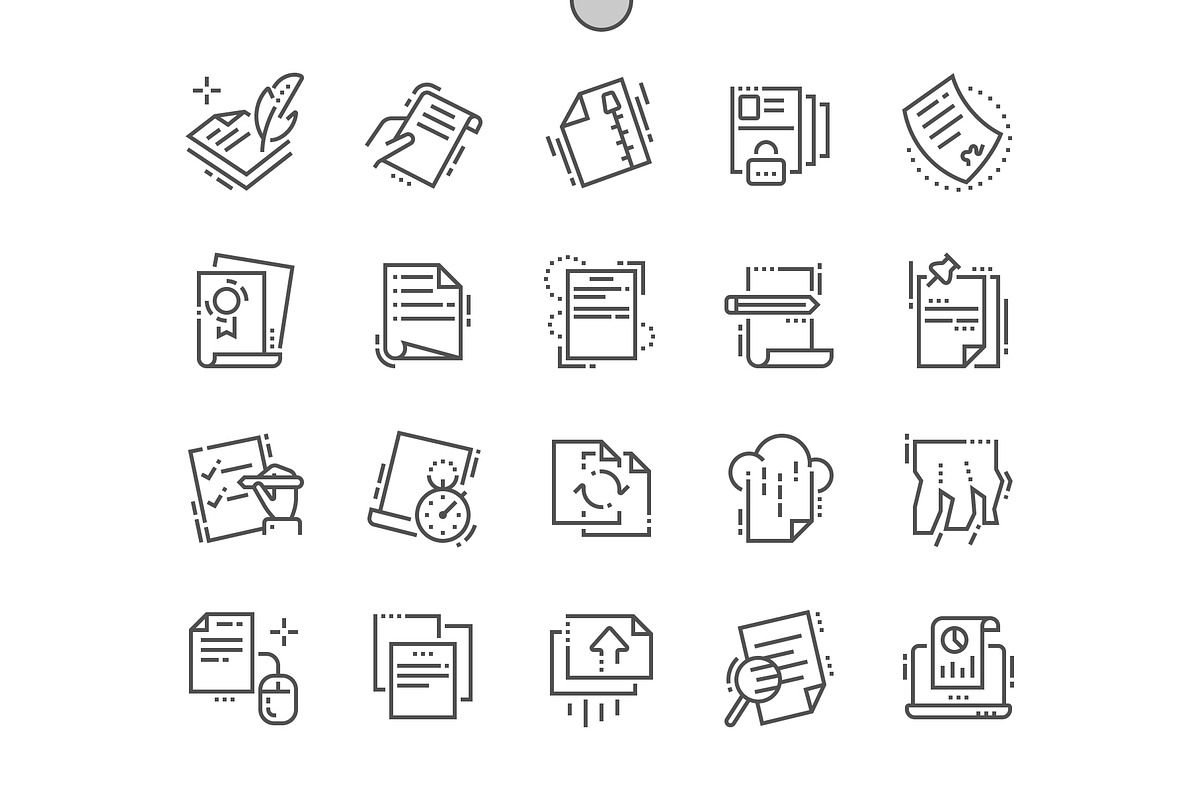 File Line Icons, an Outline Icon by Palau | Creative Market