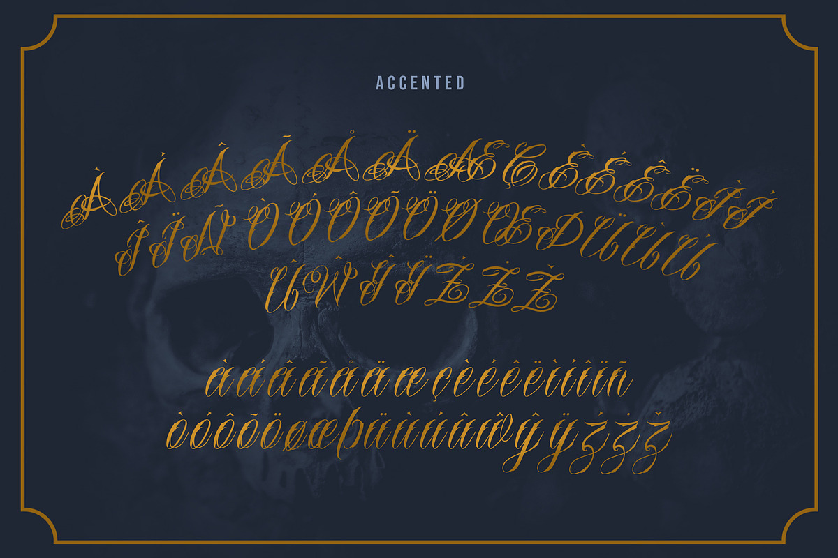Sinister - Tattoo Script Font, a Script Font by Brightone