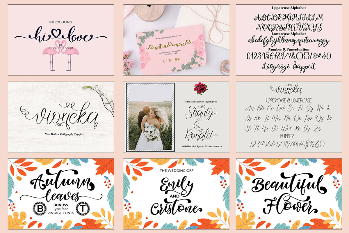 Wedding Collection Font Bundles