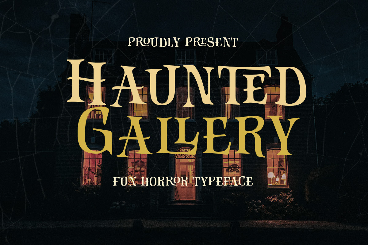 Haunted Gallery - Fun Horror Font, a Handwritten Font by Letterhend ...