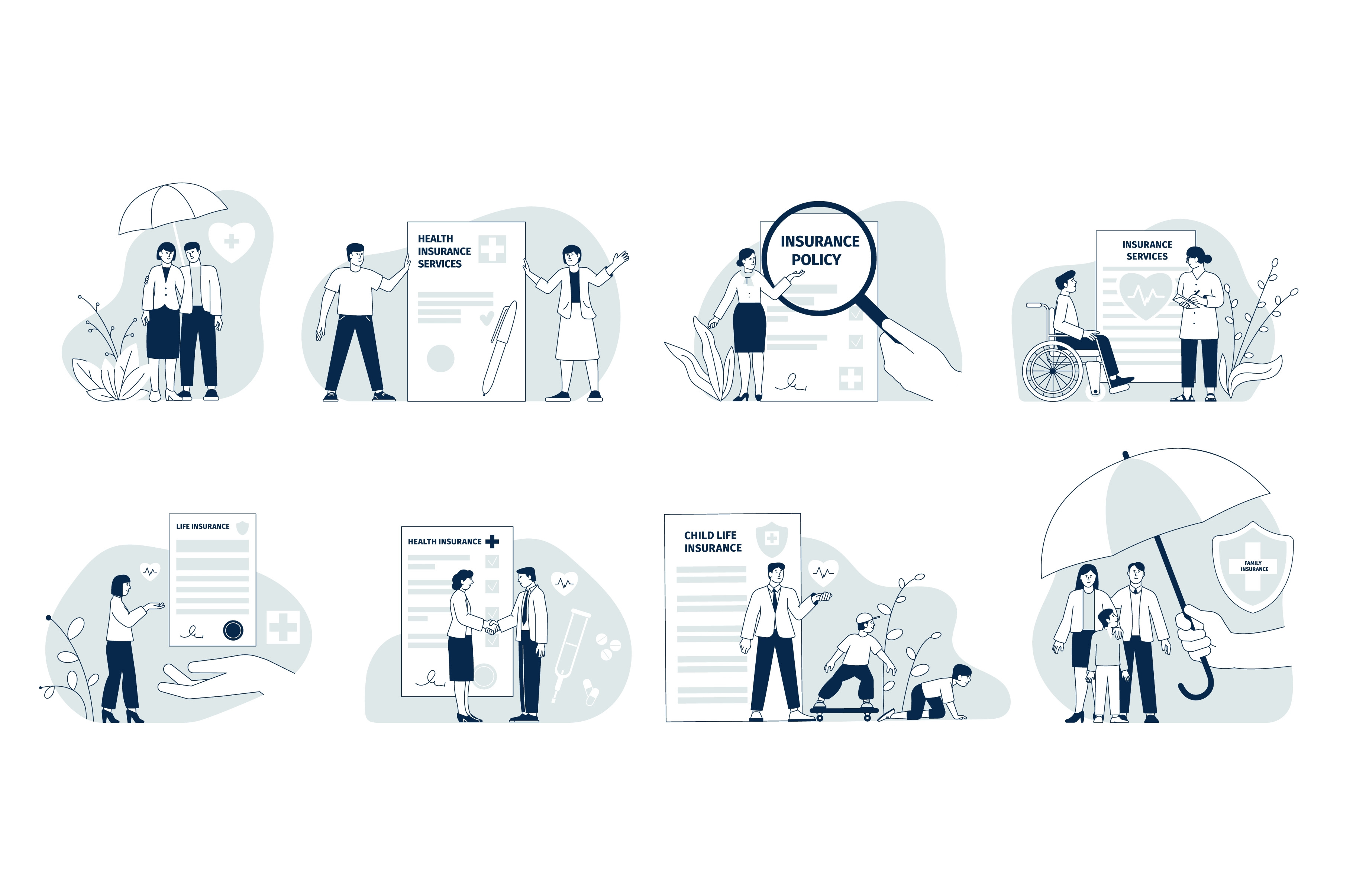 Life insurance. People support, a Background Graphic by LadadikArt