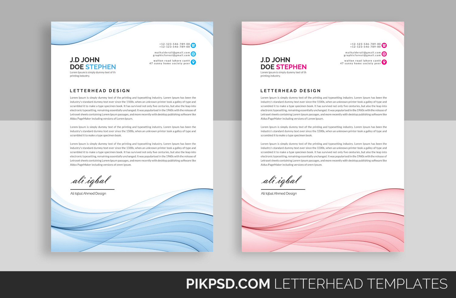 Line Business Letterhead Template, a Stationery Template by graphicforest