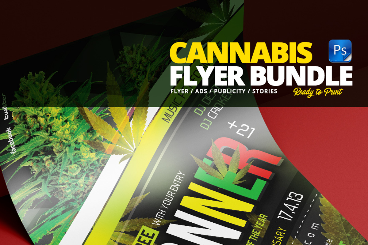 Cannabis Flyer BUNDLE, a Flyer Template by Maioriz Shop