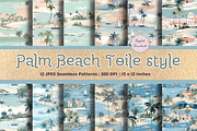 Palm Beach Toile Seamless Pattern, a Pattern Graphic by Papaya ...
