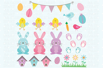 Easter Bunny Clipart | Illustrations ~ Creative Market