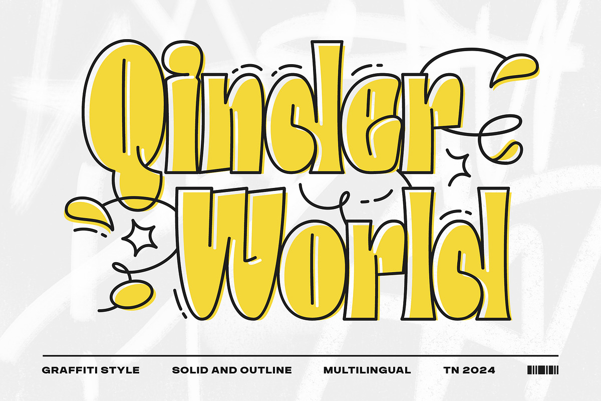 QinderWorld - Modern Graffiti Font, a Font by Typia Nesia | Creative Market