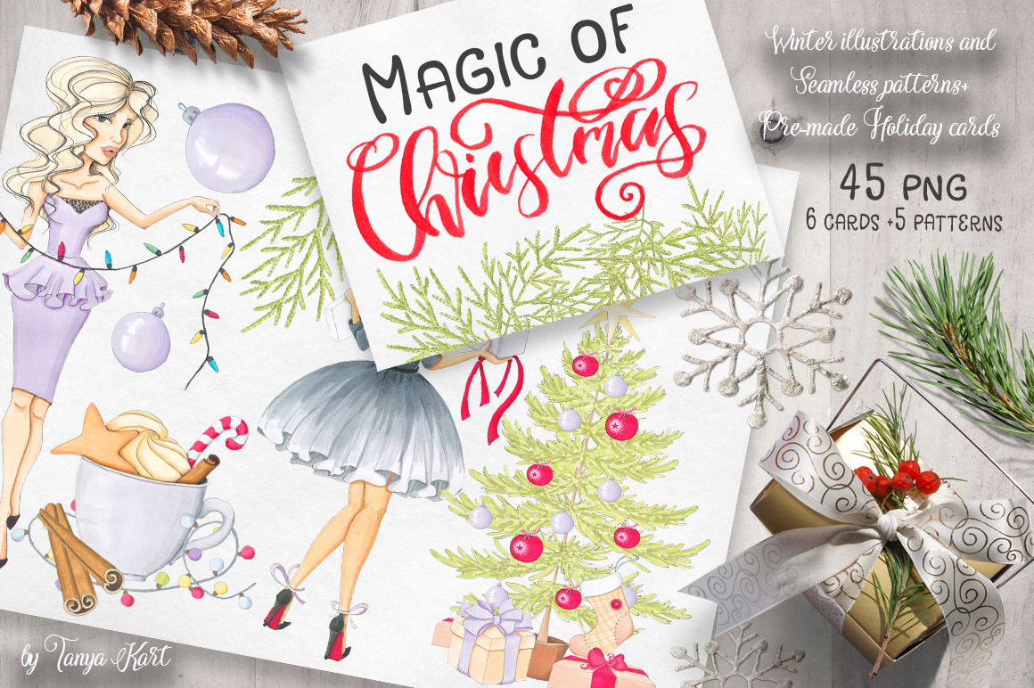 Magic of Christmas Hand-painted Kit, a Decorative Illustration by Tanya ...