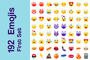 Set of 192 Emojis | Emoji Icons ~ Creative Market