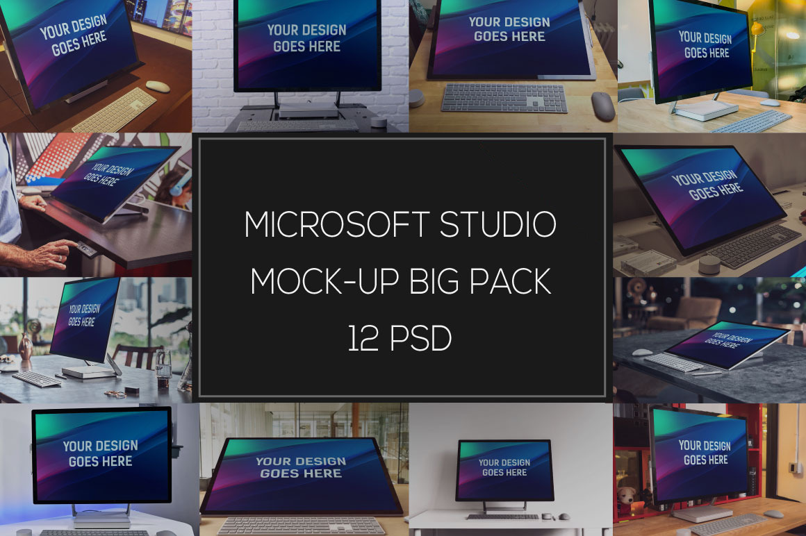 Microsoft Studio Mock-up Pack #2, a Product Mockup by vraiana