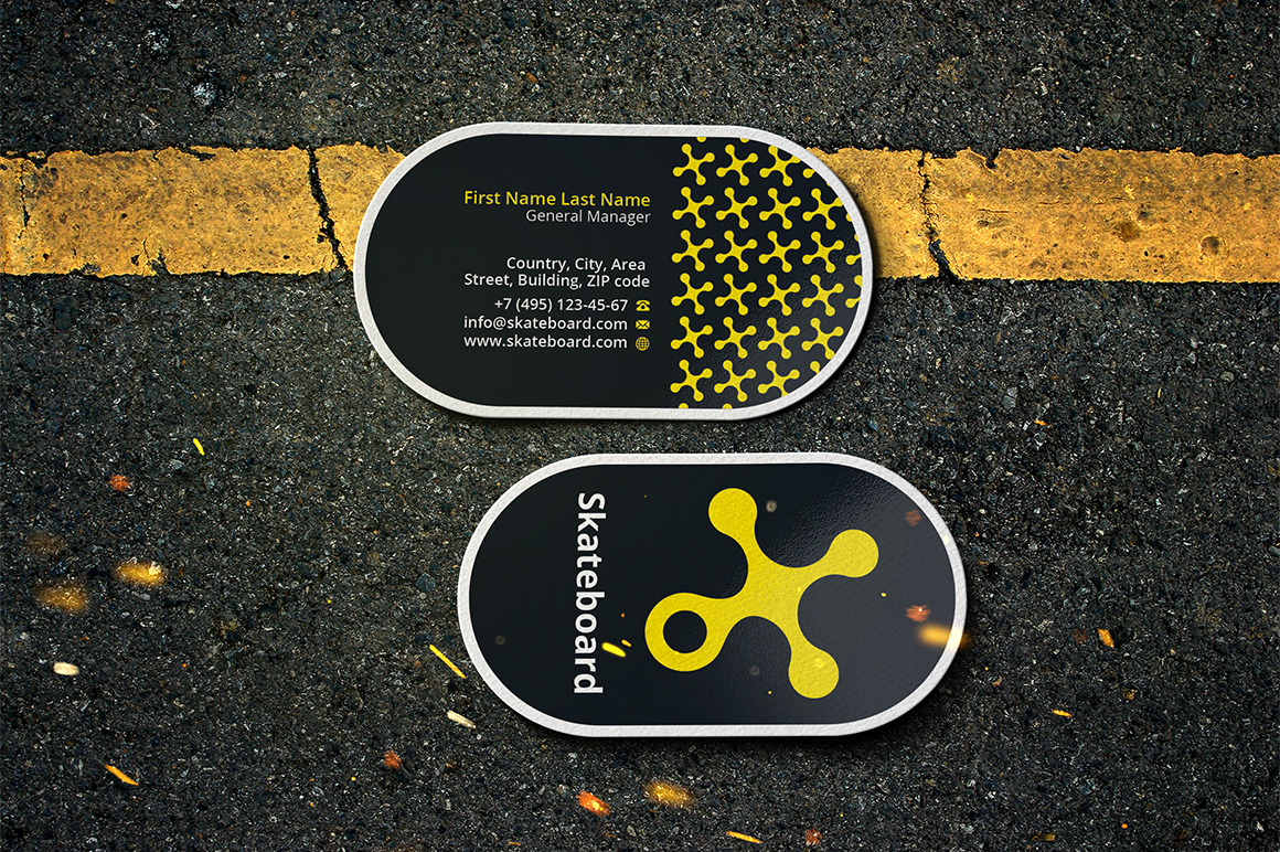 skateboard business card, a Business Card Template by Indigo Graphic Shop