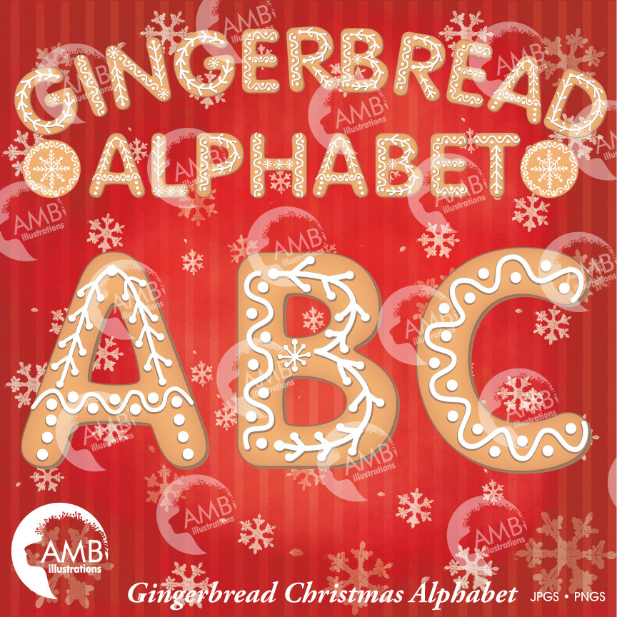 Gingerbread Alphabet, 1491, a Decorative Illustration by AMBillustrations