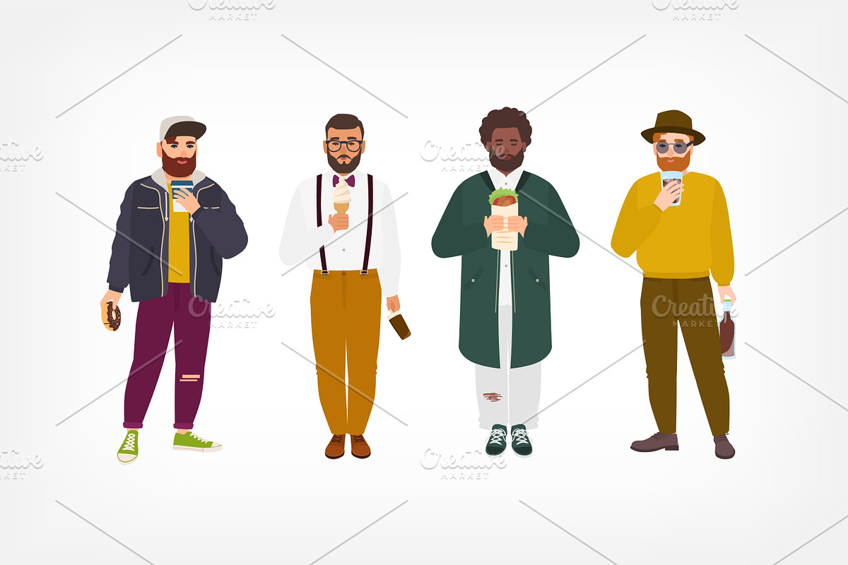 Fat man creation set or DIY kit, a Food Illustration by Good Studio