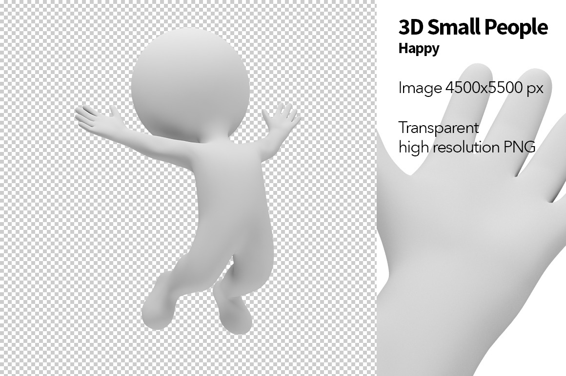 3D Small People - Happy, a Person Illustration by Anatoly Maslennikov ...