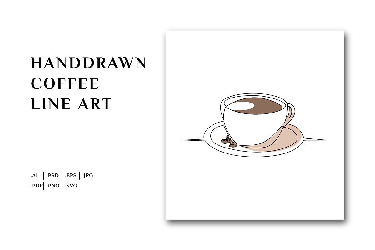 Line Art Coffee Illustration