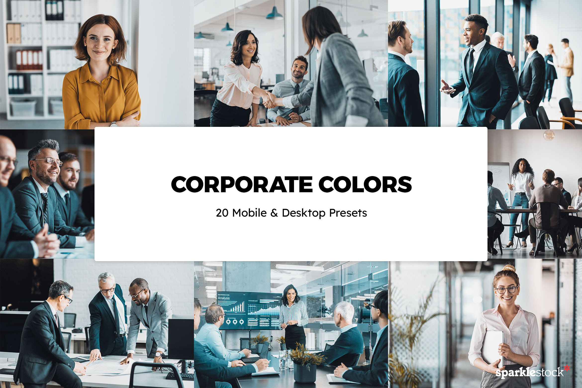 20 Corporate Colors Lightroom Preset, a Preset Add-On by SparkleStock