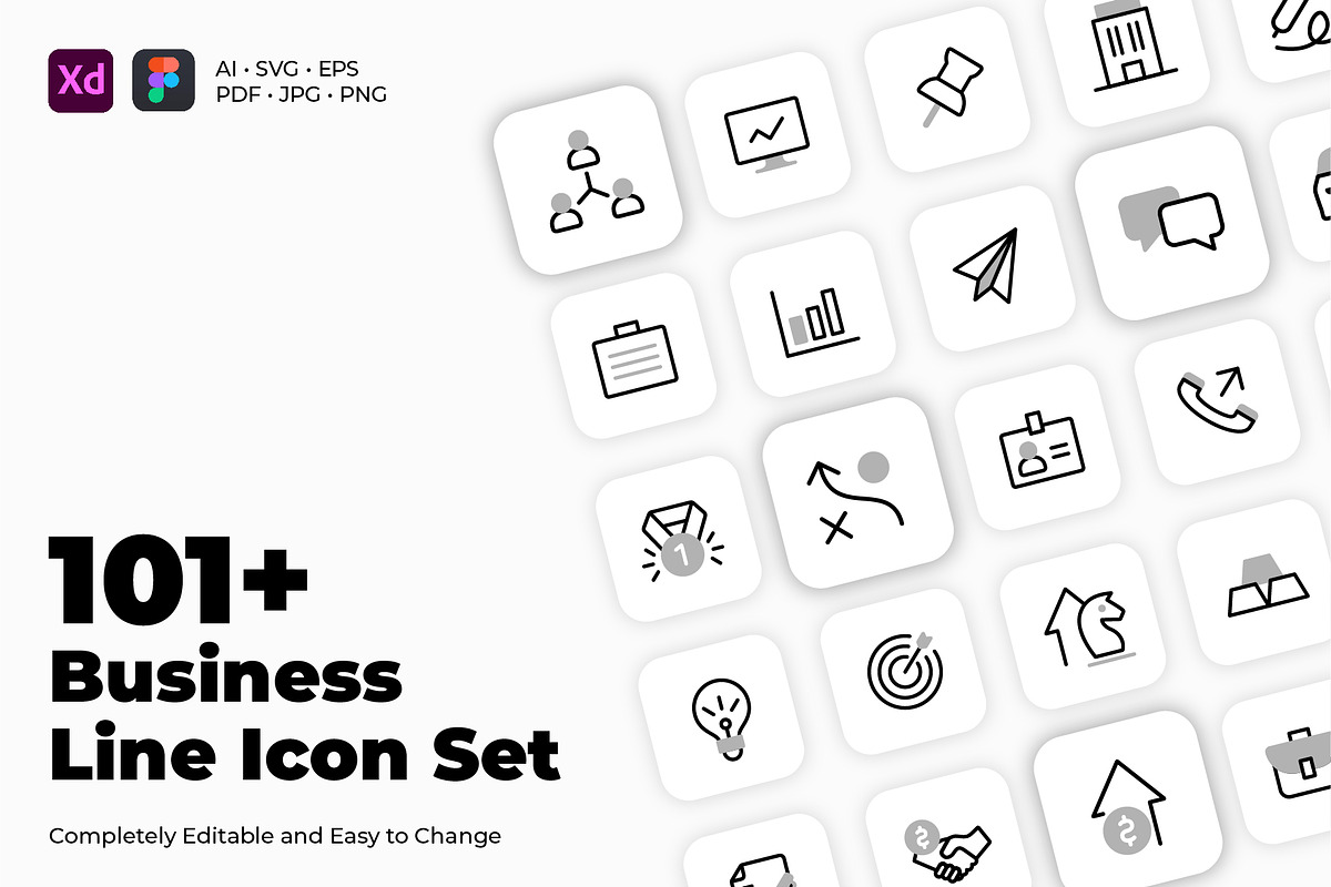Business Line Icon Set