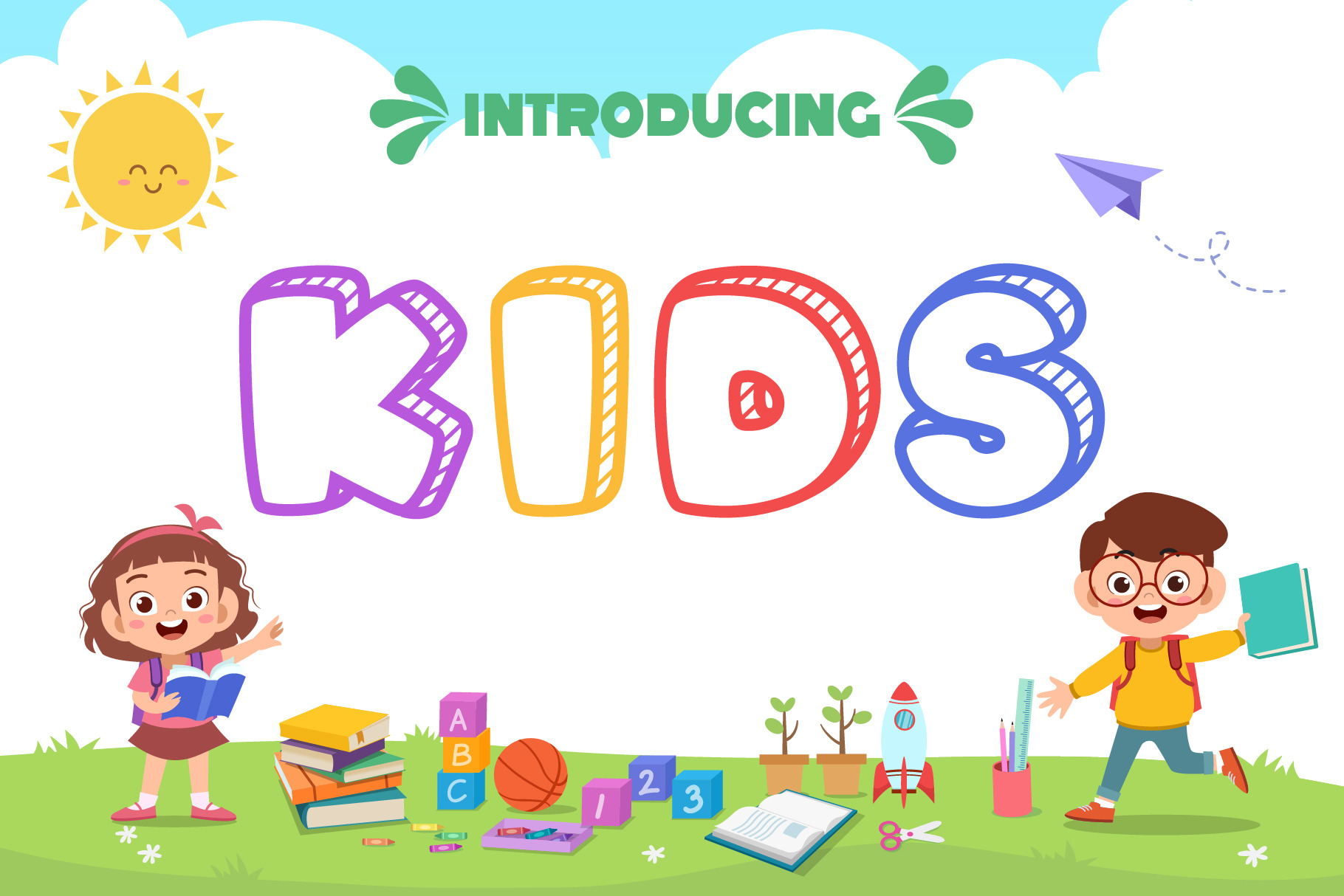 Kids Fonts, a Font by Fox7 By Rattana