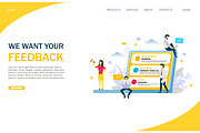 Feedback vector website landing page, a Person Illustration by Siberian Art