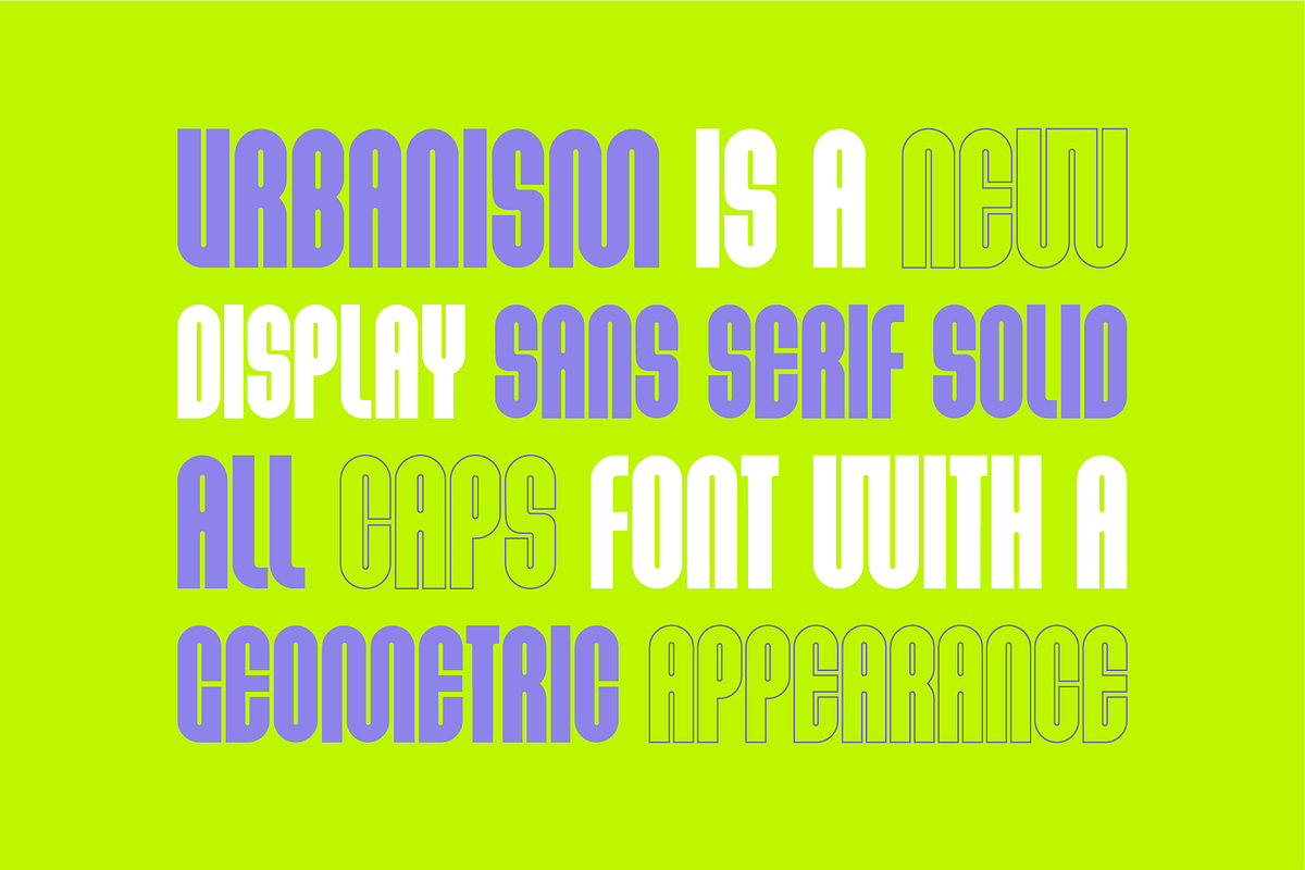 URBANISM | Display font + Outline, a Sans Serif Font by Fontstein Shop