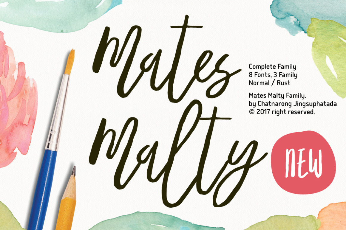 Mates Malty, a Script Font by Typesketchbook Foundry
