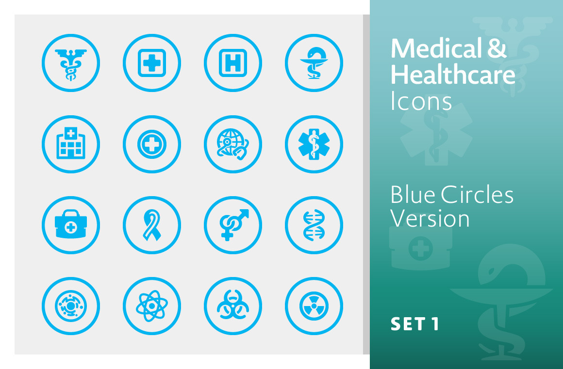 Medical Icons Set 1 - Blue Circles, an Icon by introwiz1
