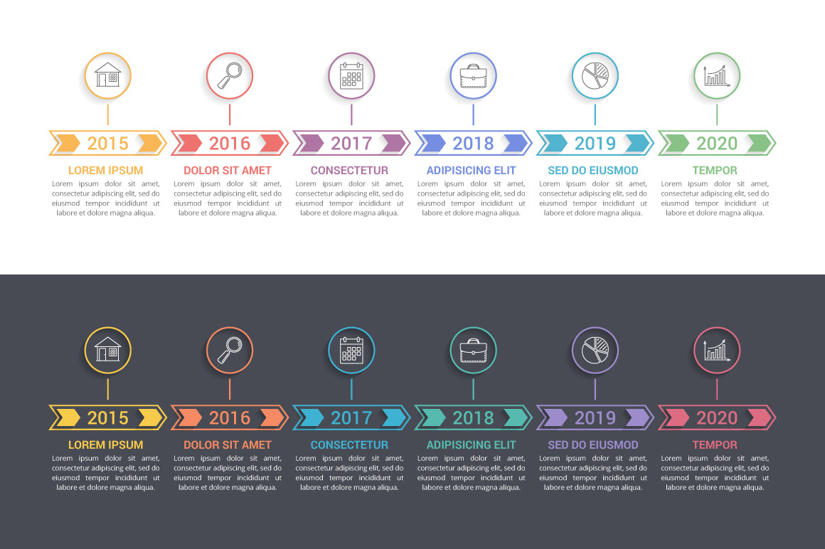 Timeline Infographics | Graphics ~ Creative Market