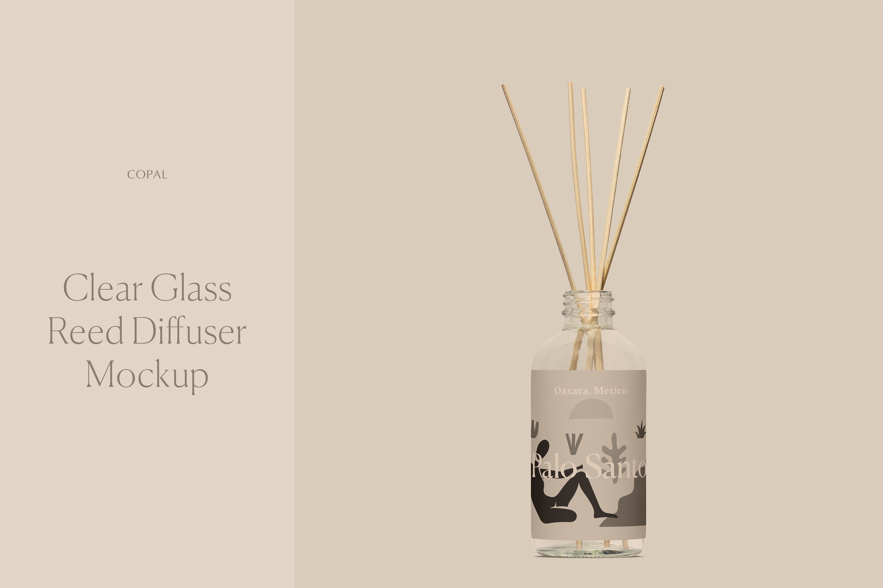 Glass Reed Diffuser Bottle Mockup, a Packaging Mockup by Copal