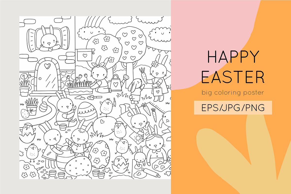 Coloring page BUNDLE. 10 big posters
