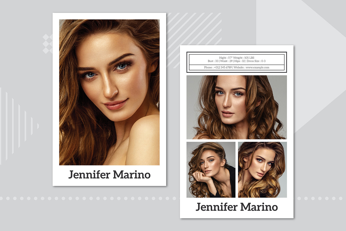 Modeling Comp Card, a Card Template by Amit Debnath