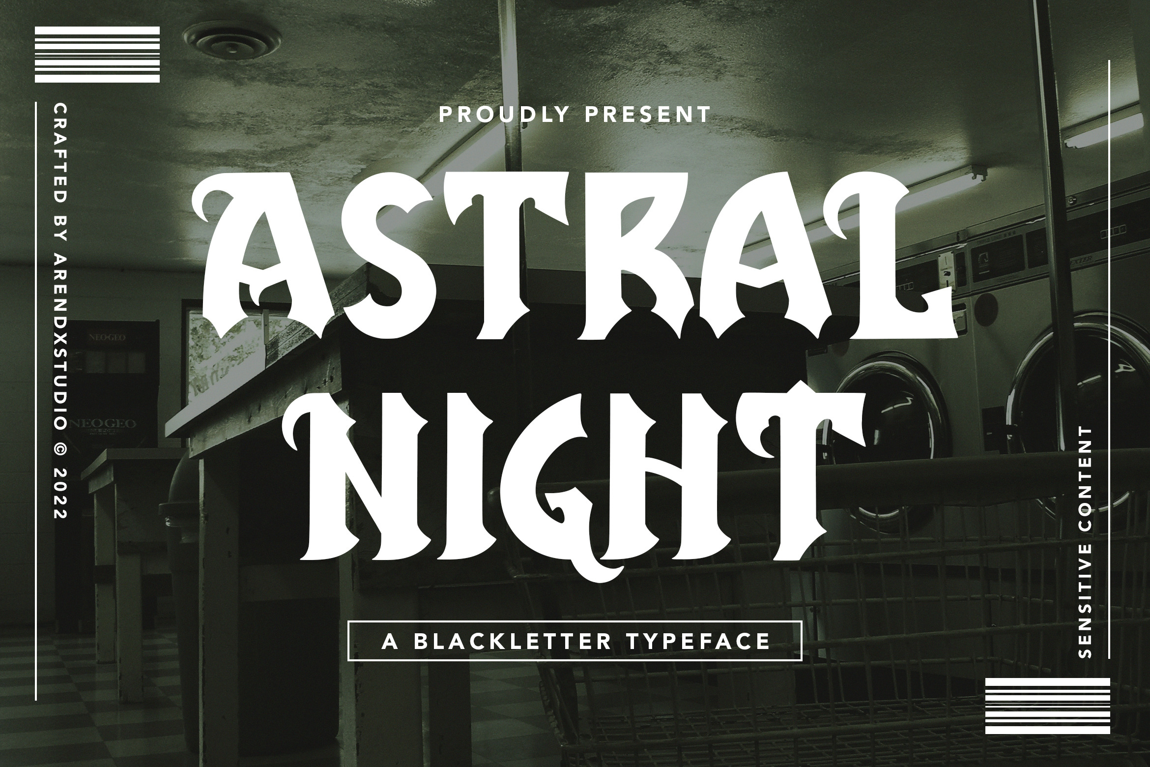 Astral Night - Blackletter Typeface, a Blackletter Font by Arendxstudio
