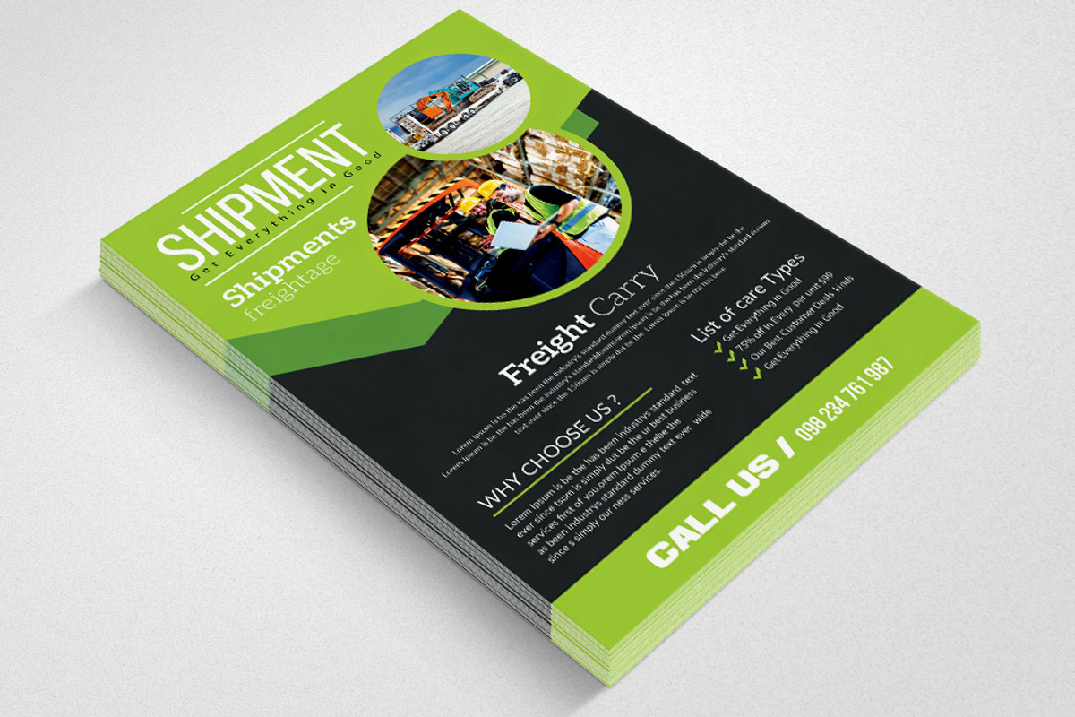 Freight Shippment Flyer, a Flyer Template by Business Flyers