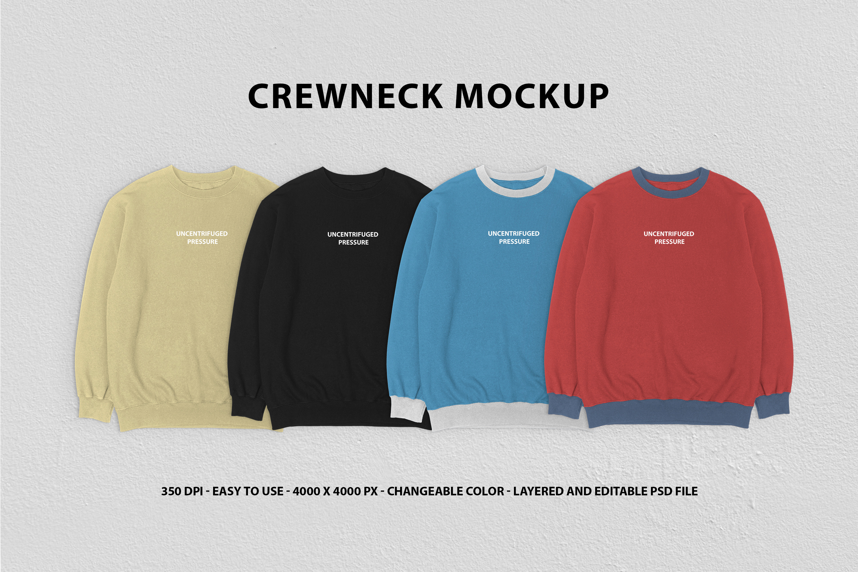 Crewneck Mockup, a Shirt Mockup by Uncentrifuged Pressure