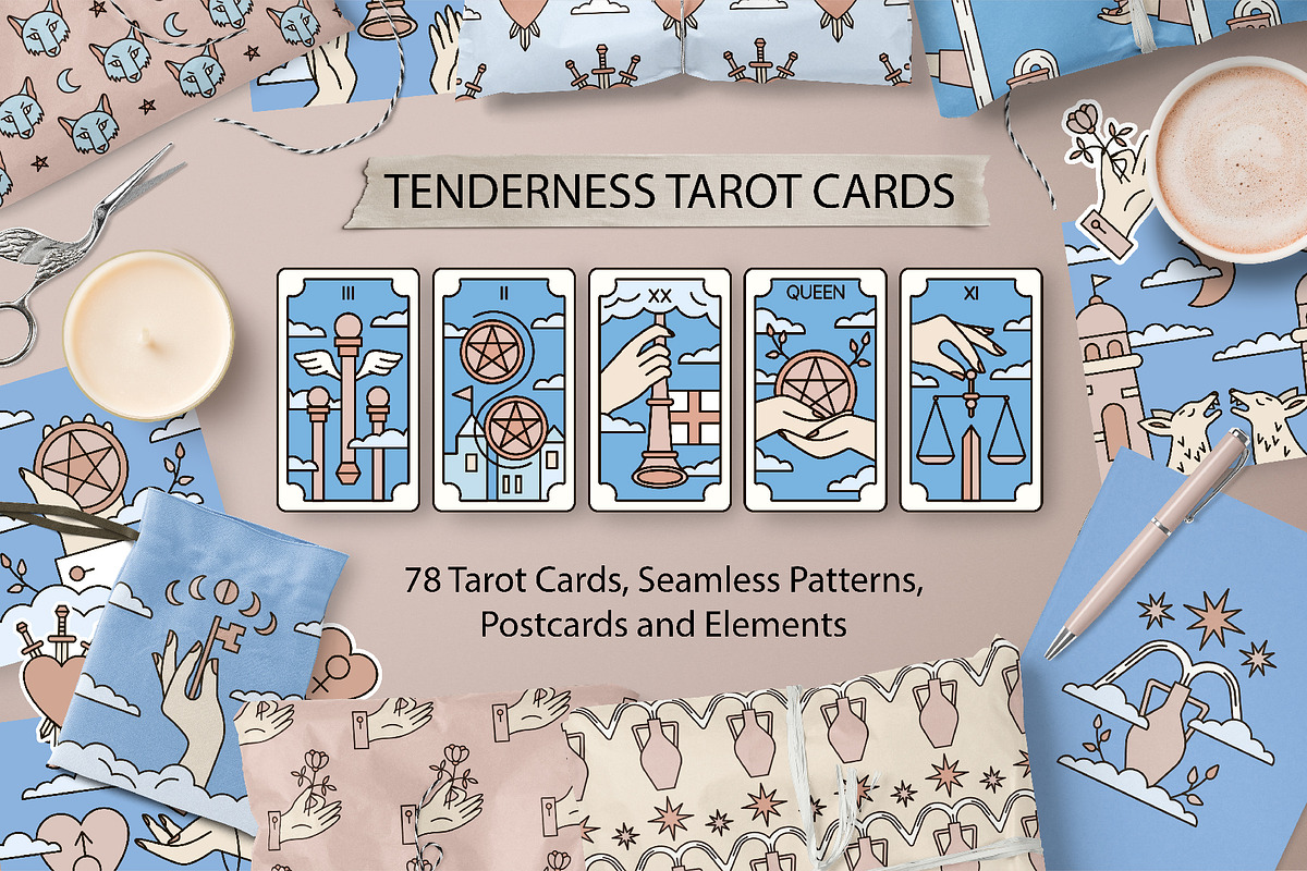 Tenderness Tarot cards collection, an Illustration by illustrator_natalie