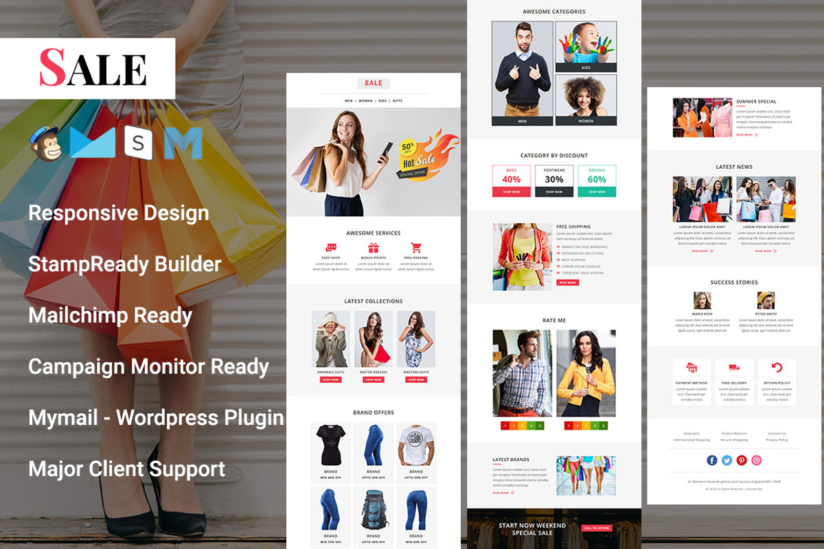 SALE - Responsive Email Template, an Email Template by Pennyblack Templates